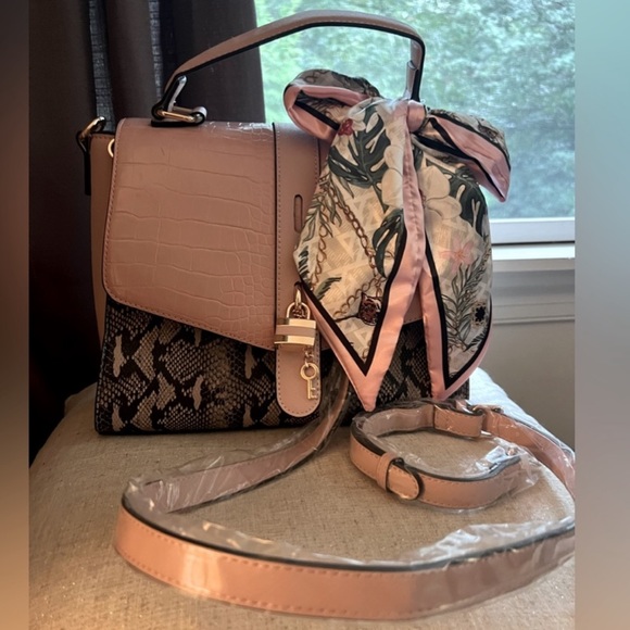 Aldo | Bags | Nwt Pink And Faux Snakeskin Aldo Handbag With Crossbody ...